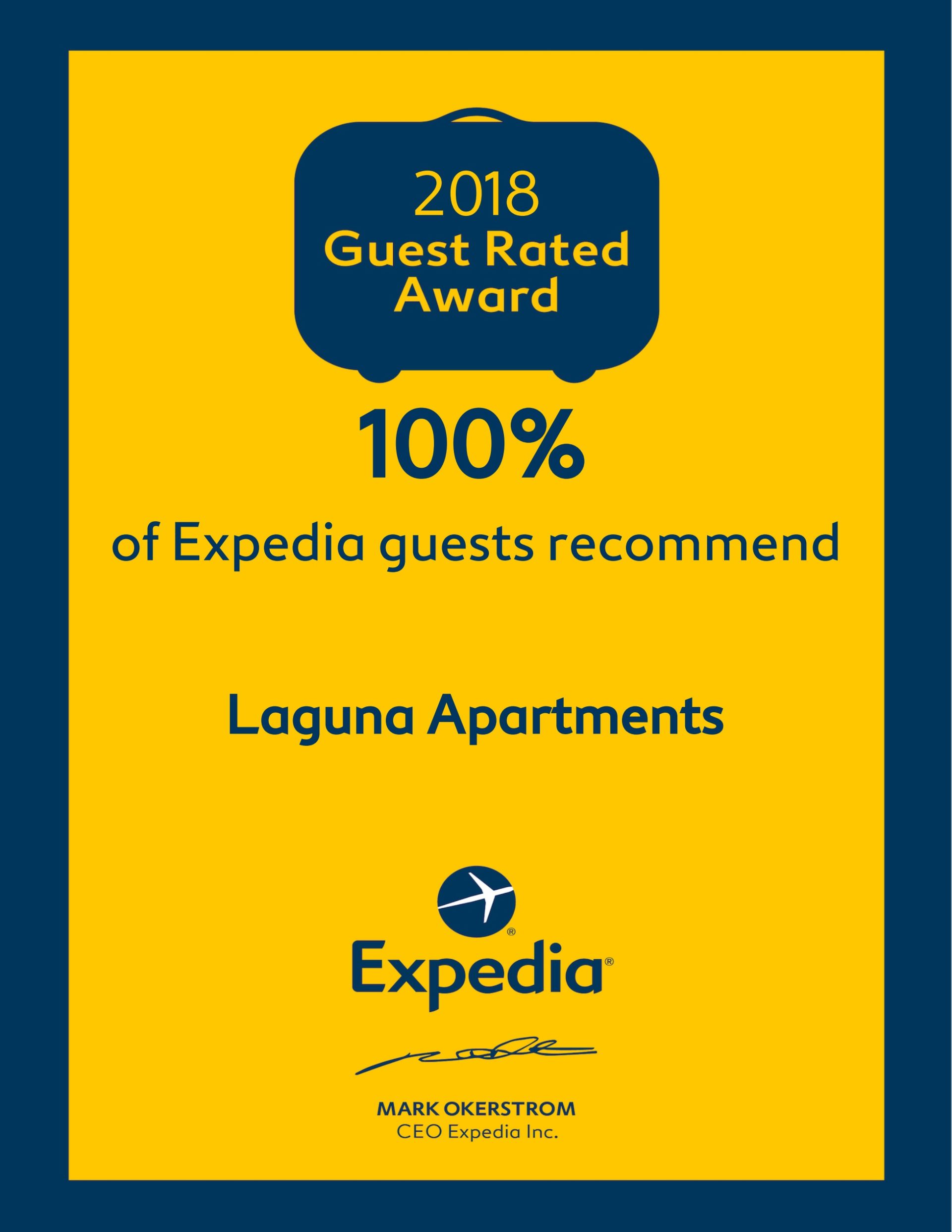 Expedia Guest Rated Awards 2018 - Laguna Serviced Apartments